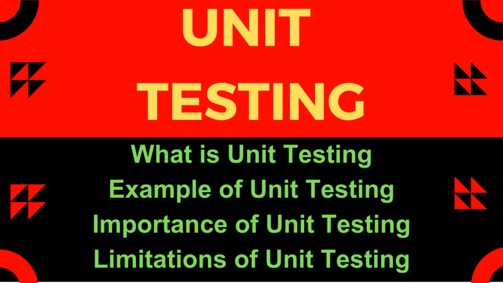 Unit Testing – QA Peddia